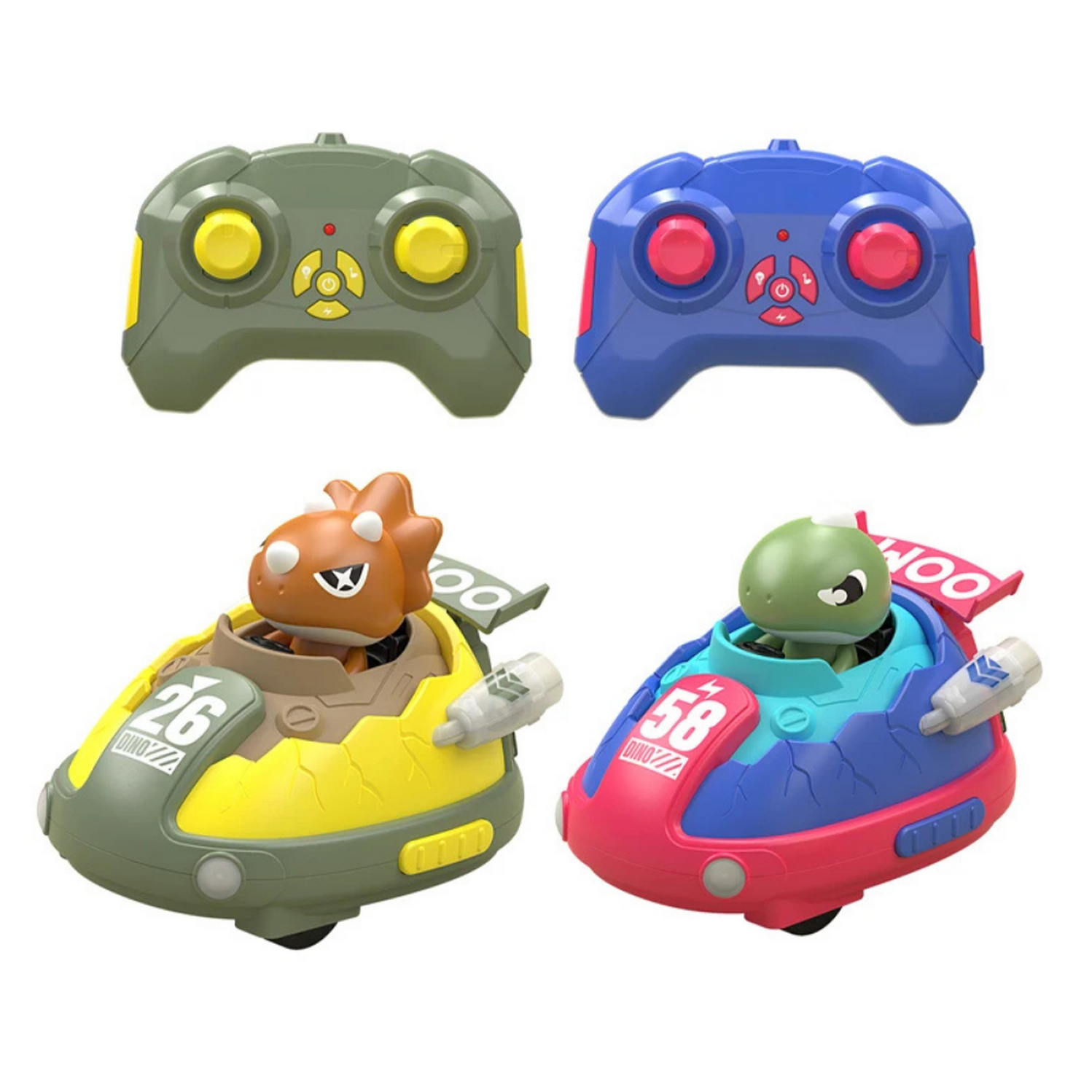 Set de Autitos Chocadores a Control Remoto Piloto Saltarin — Fliperex
