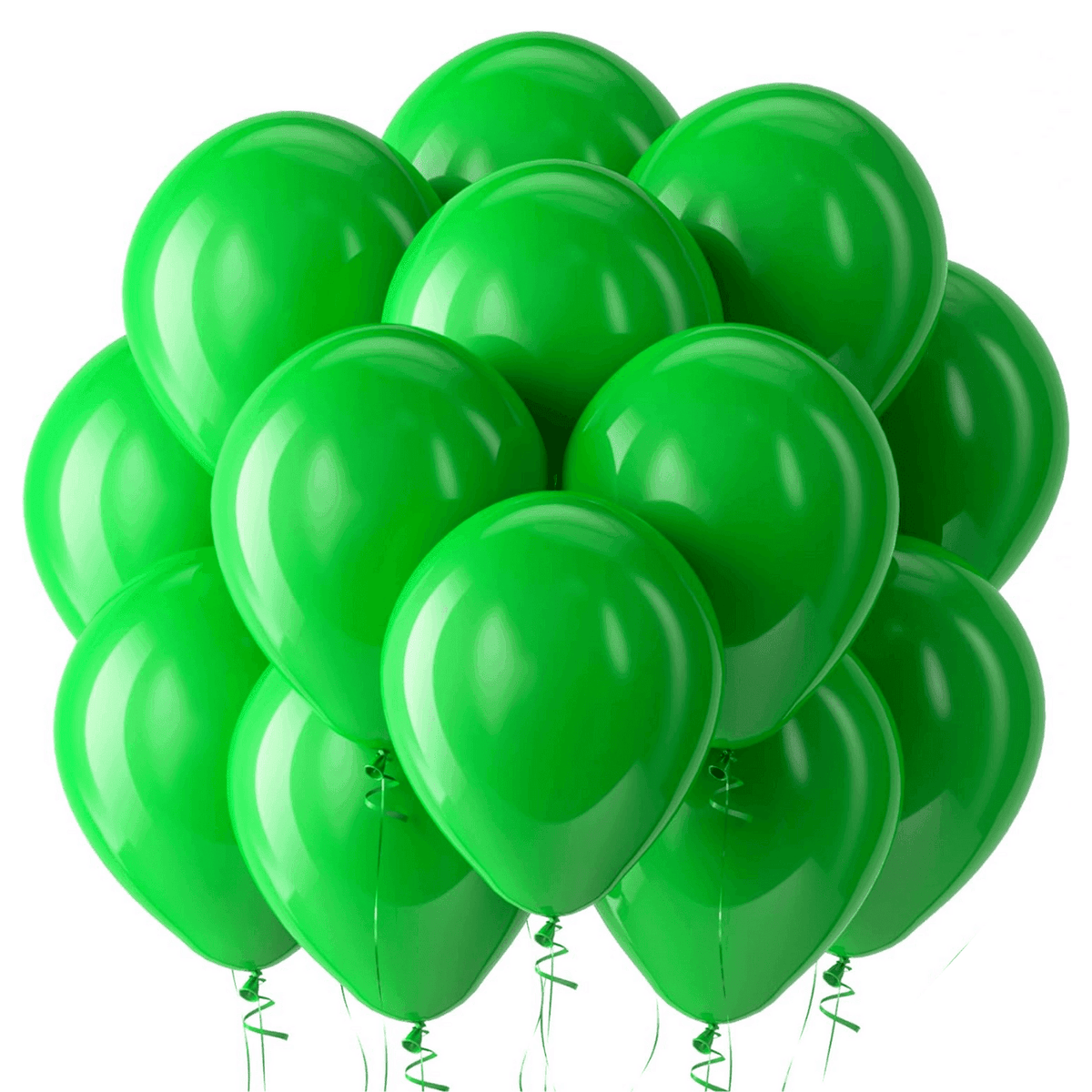 Globos Color Verde Claro 100 Unidades Tamaño 25 Cm — Fliperex