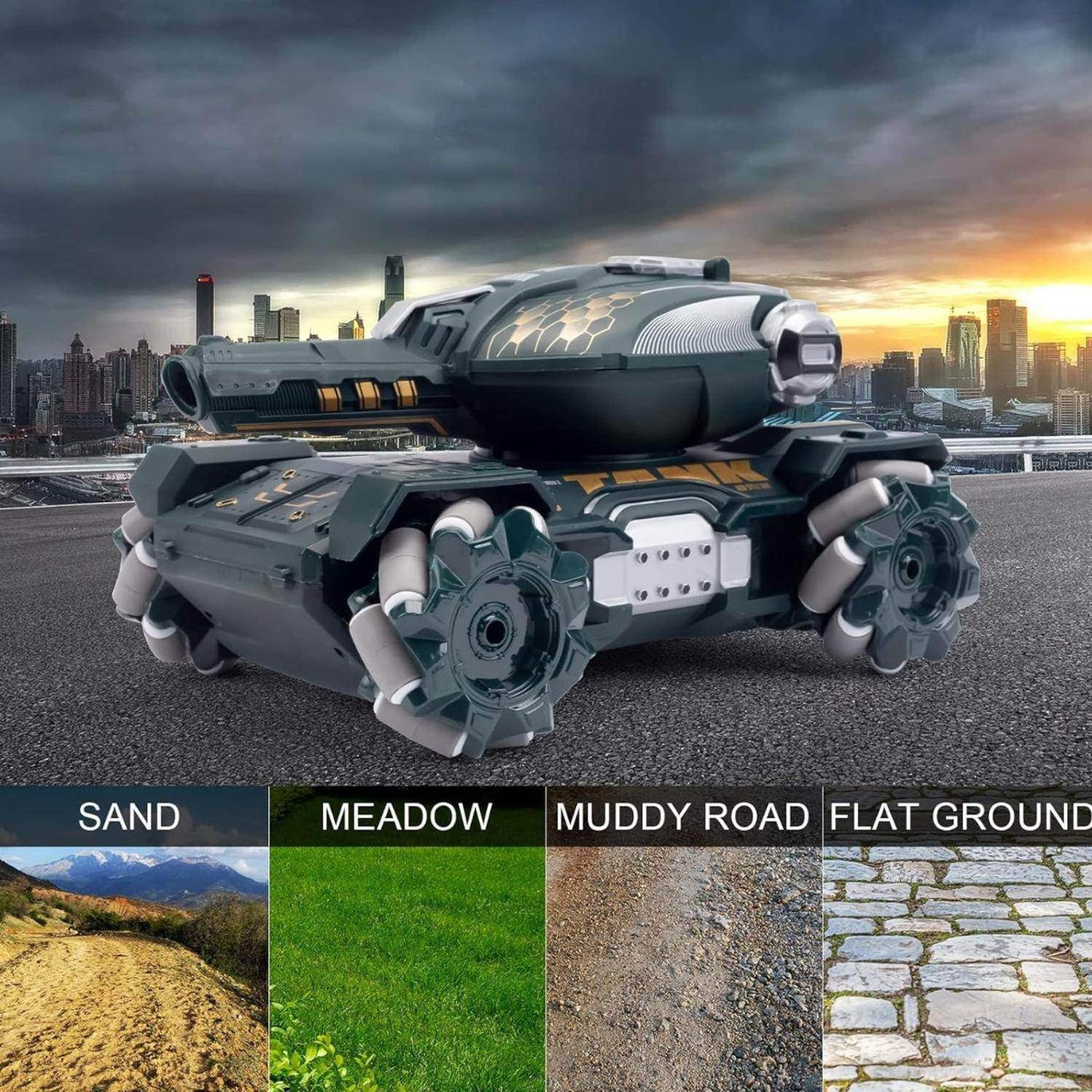 Tanque A Control Remoto Teledirigido Lanza Bolitas De Biogel — Fliperex