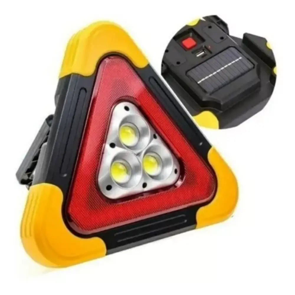 Triángulo Led De Emergencia Recargable Linterna Multiuso — Fliperex