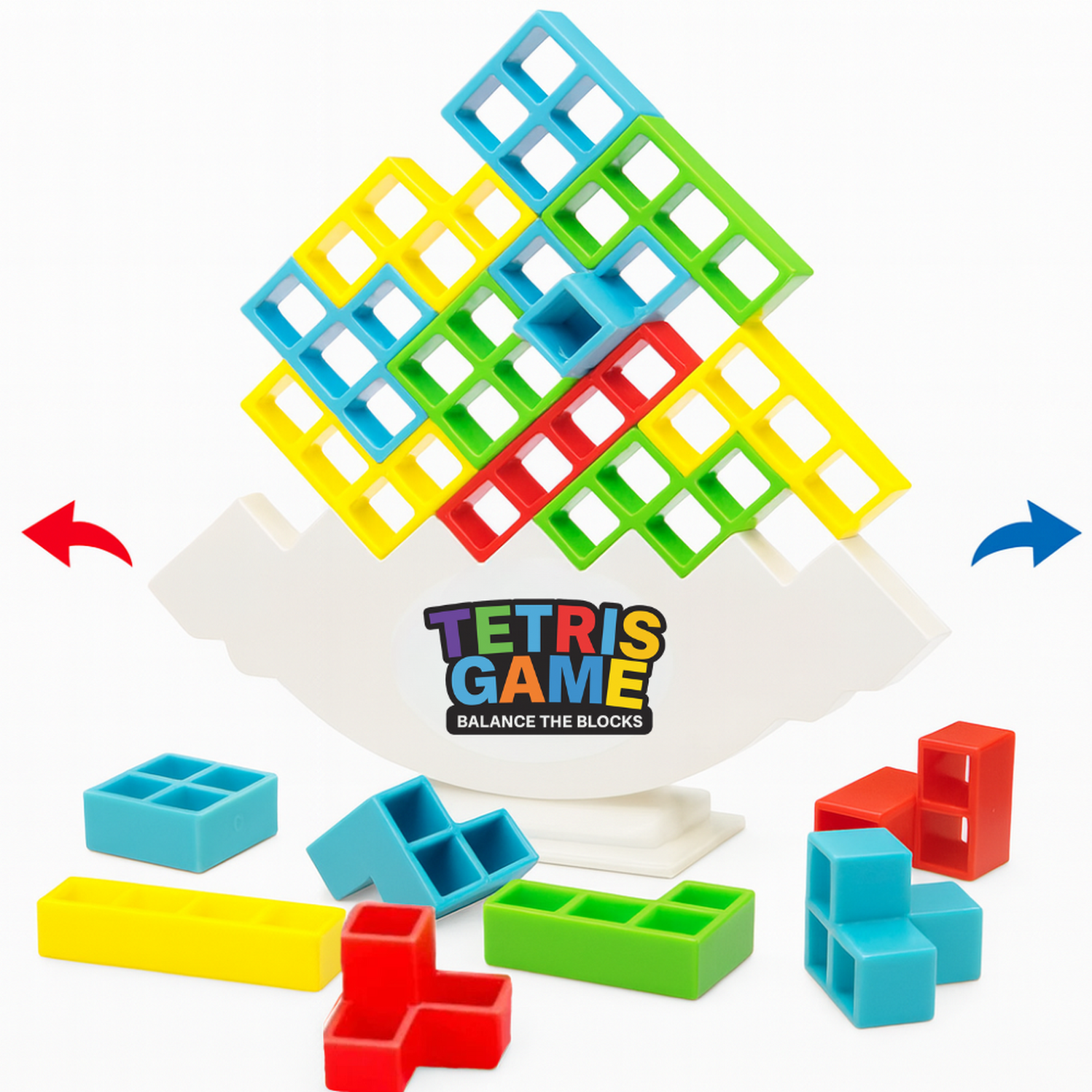 Juego De Mesa Torre De Equilibrio Tetris Game Balance Tower — Fliperex